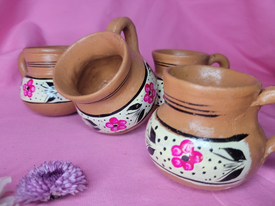 Mini Jarritos, Pink, Orange, Purple, Flower, Shoot Glass, Tequilero ...