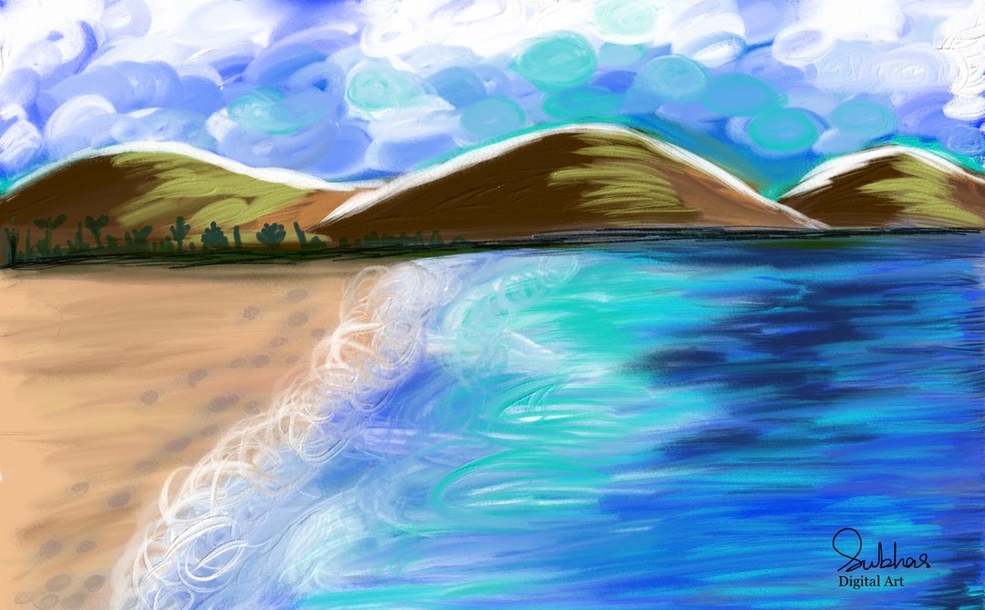 Beach Art, Digital Art, Printable - Etsy
