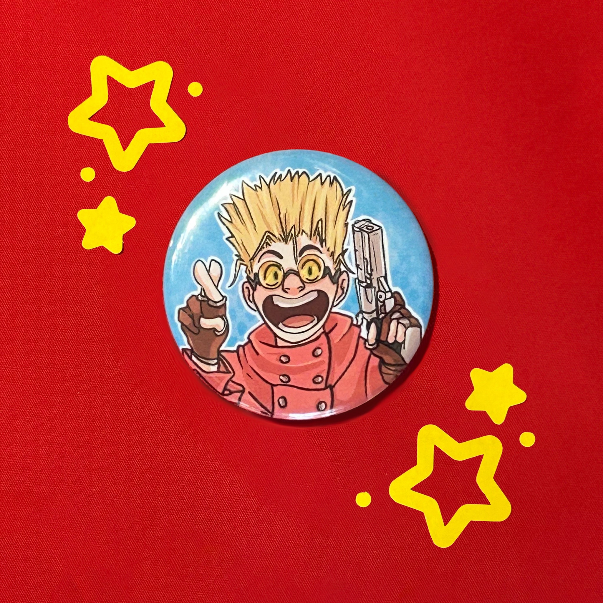 TRIGUN 2.25 Circle Buttons - Etsy