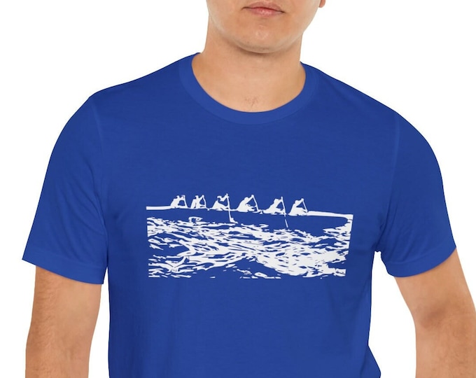 OC6 Outrigger Canoe Paddling Graphic Print T-shirt, Hawaiian Outrigger ...