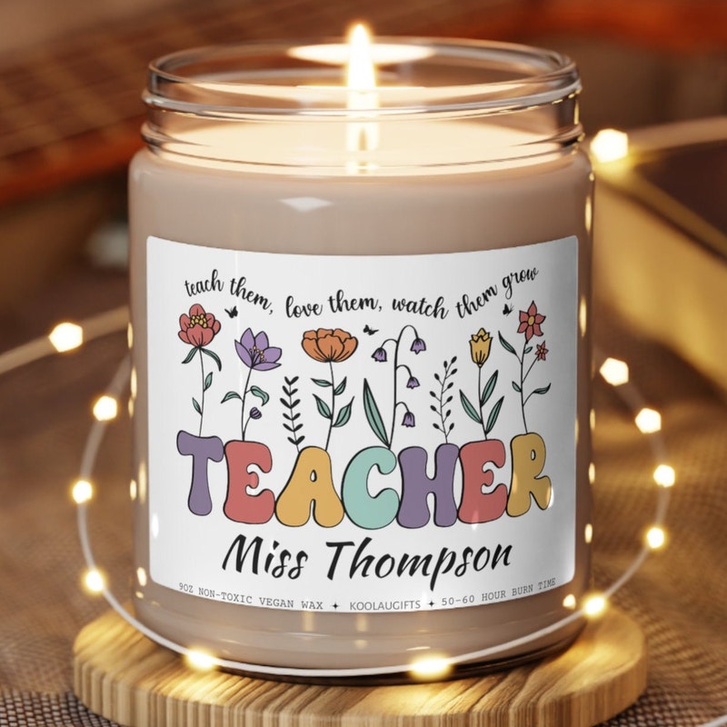 Teacher Candle - Etsy