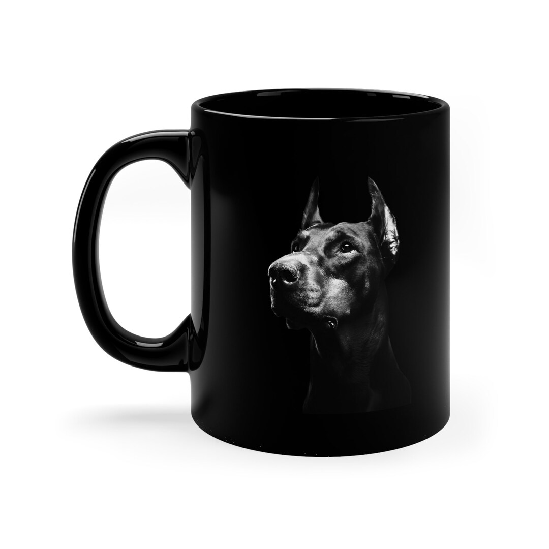 Doberman Coffee Mug, Doberman Pincher Ceramic Cup, Gift for Dobie ...