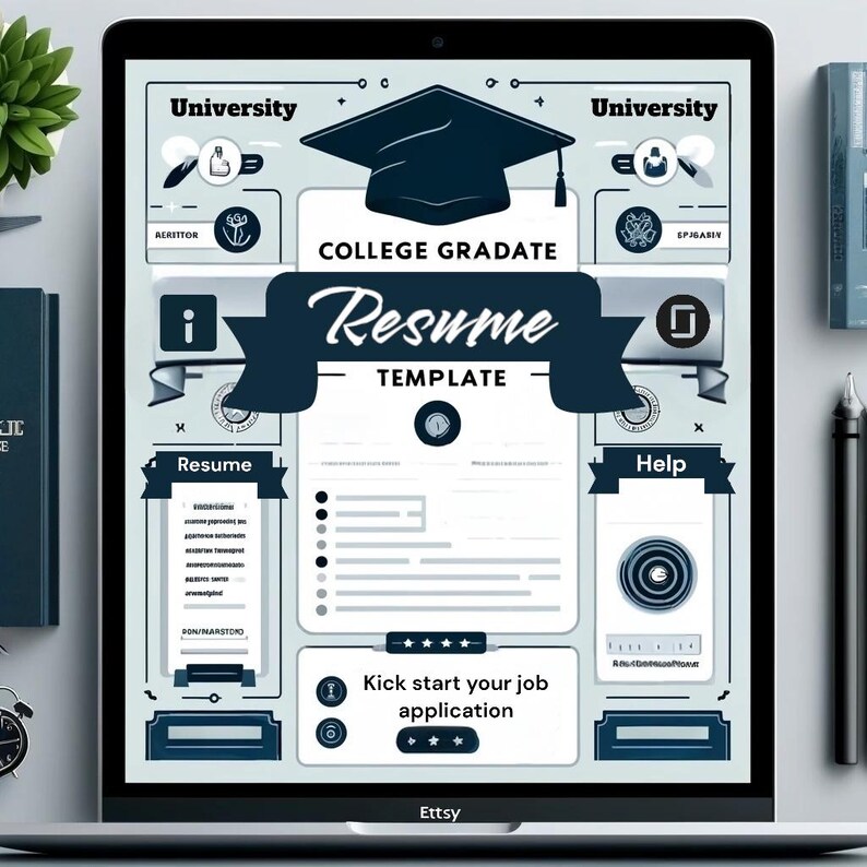 Resume Template for College Graduates - Etsy