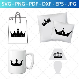 Crown SVG Bundle 12 Pieces PNG PDF Instant Download, Princess Crown Svg ...