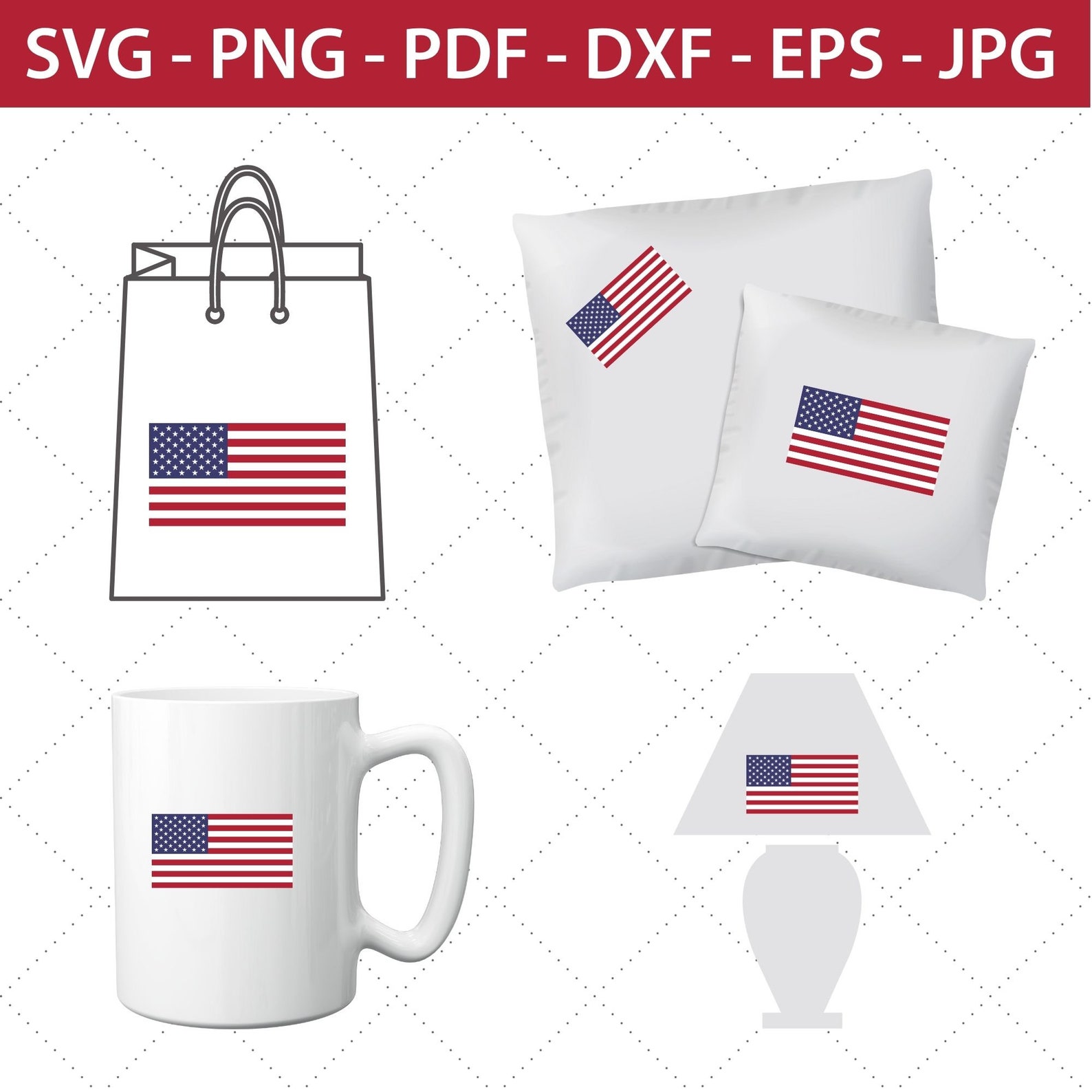 American Flag SVG PNG PDF Instant Download, Usa Flag Svg, Svg Files for ...