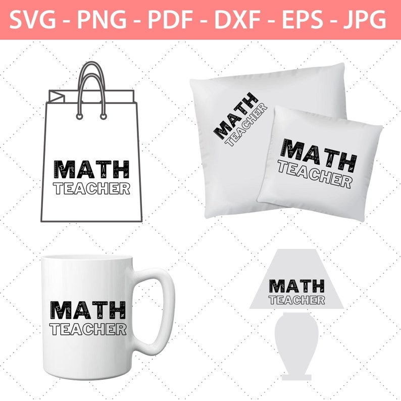 Math Teacher SVG PNG PDF Instant Download Teacher Svg Svg - Etsy