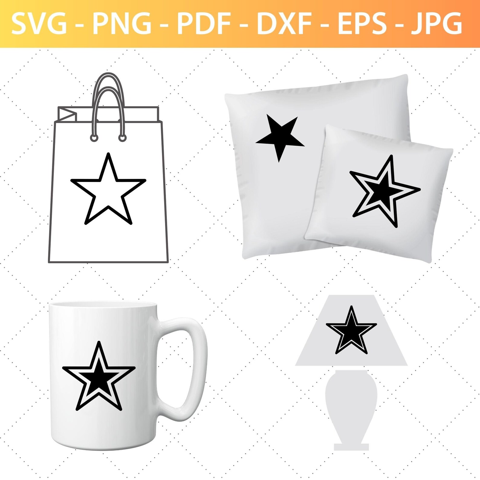 Star SVG Bundle 4 Pcs PNG PDF Instant Download Star Png Svg - Etsy