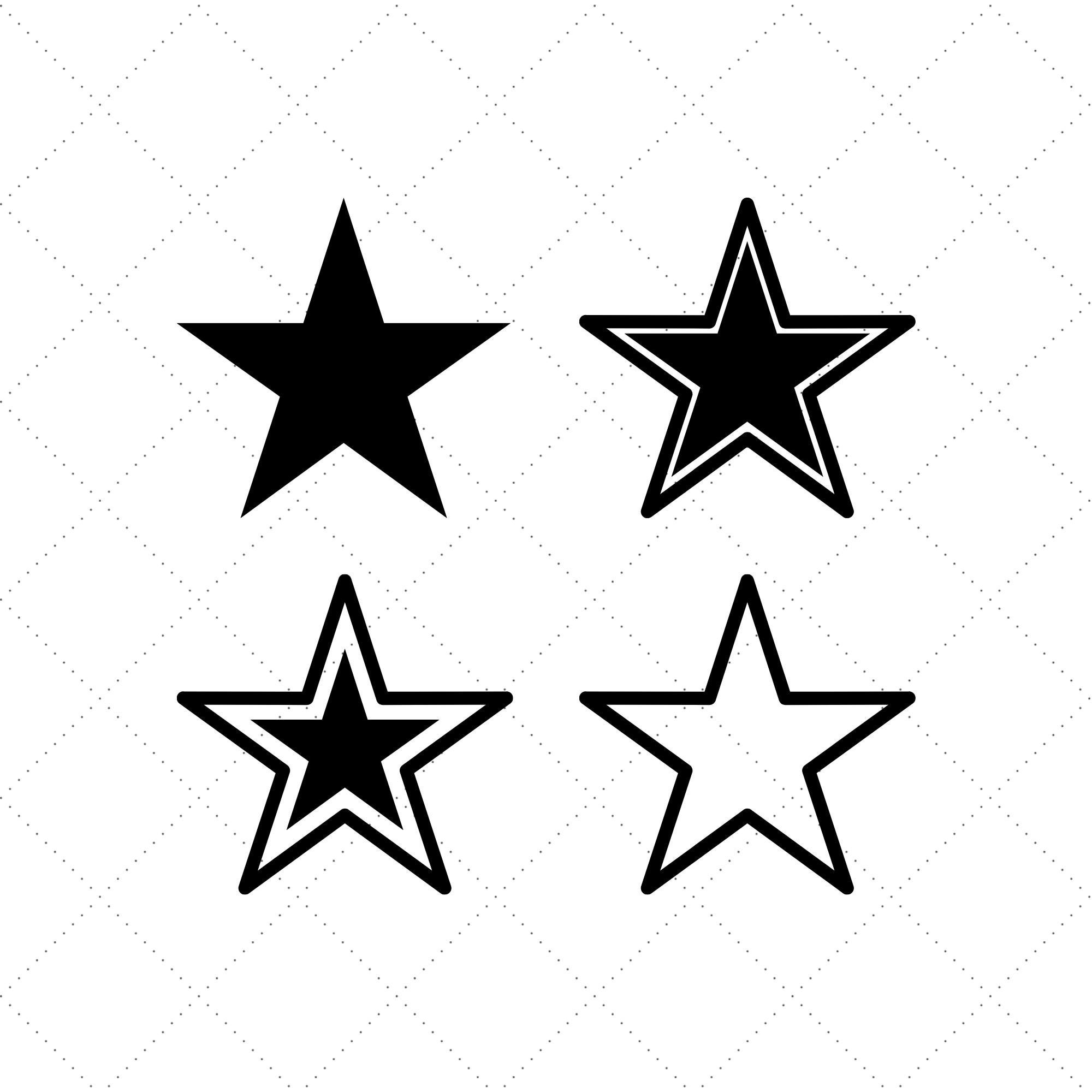 Star SVG Bundle 4 Pcs PNG PDF Instant Download Star Png Svg - Etsy