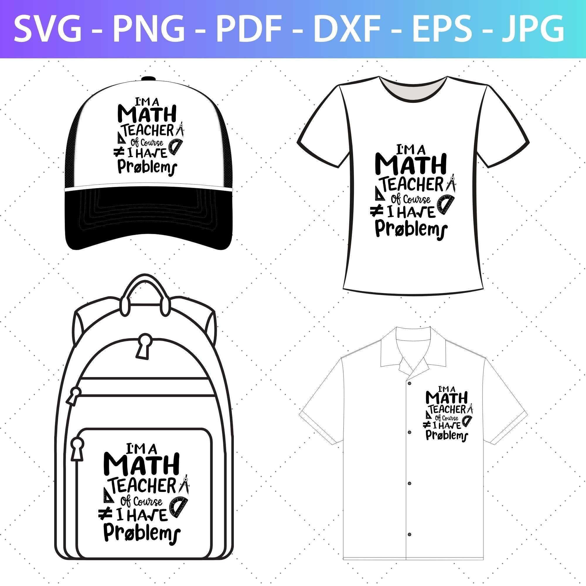 Math Teacher SVG PNG PDF Instant Download, Teacher Svg, Svg Files for ...