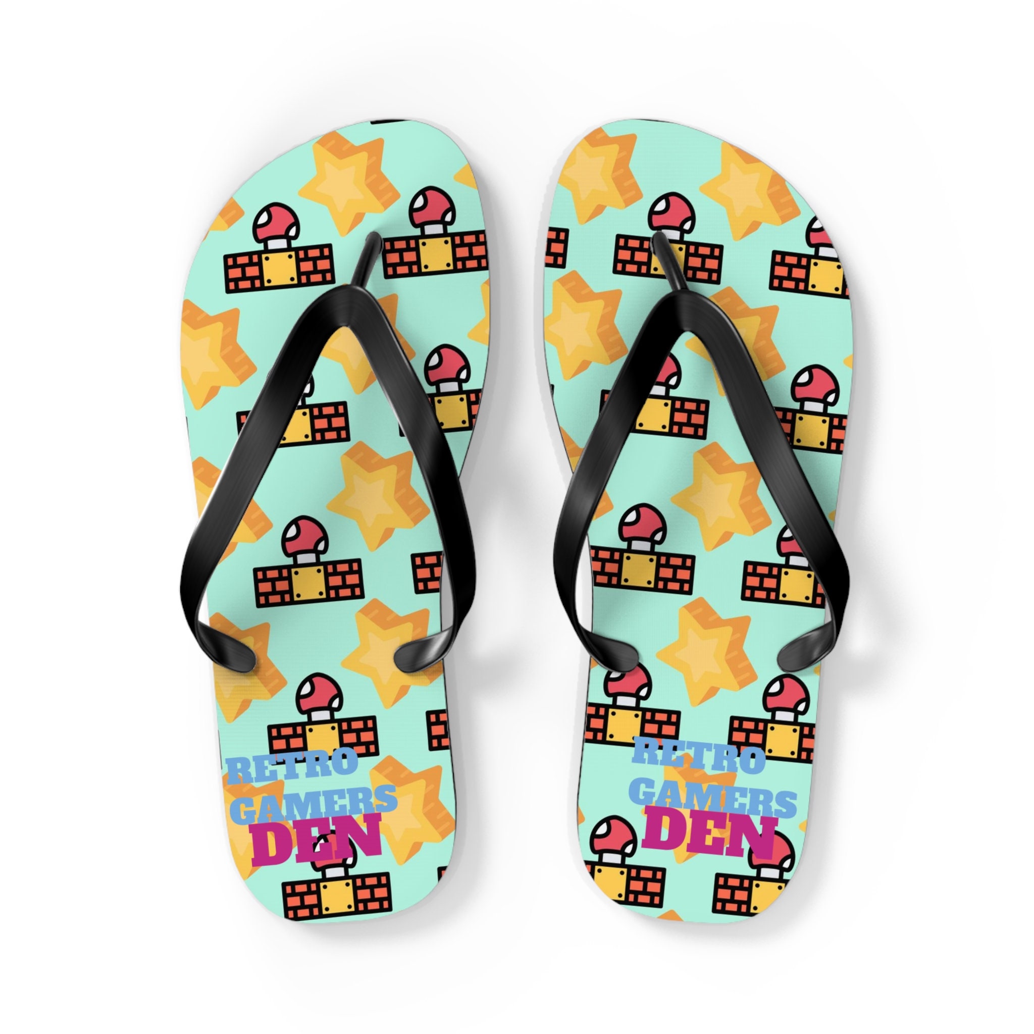 Mario World Flip Flops - Etsy