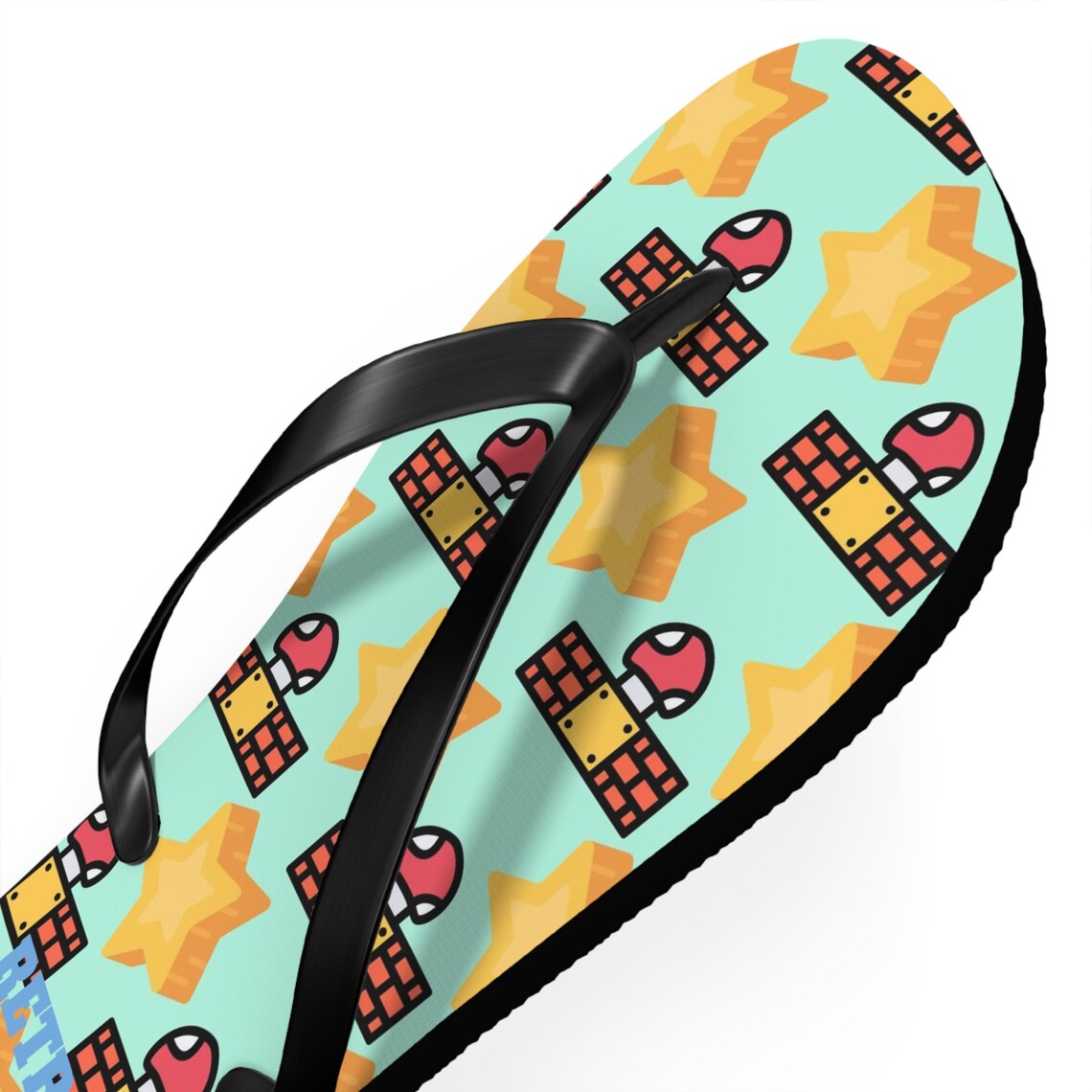 Mario World Flip Flops - Etsy