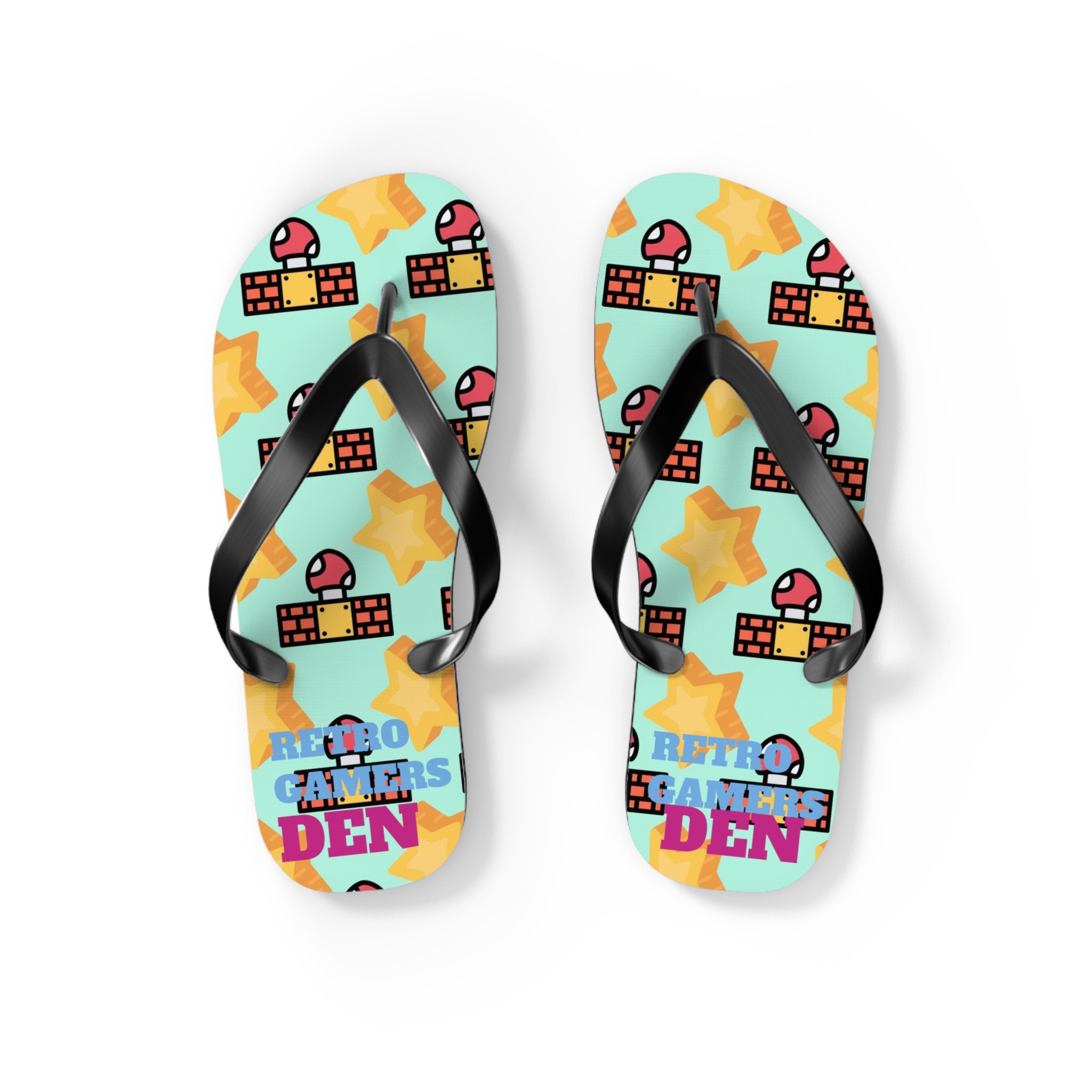 Mario World Flip Flops - Etsy