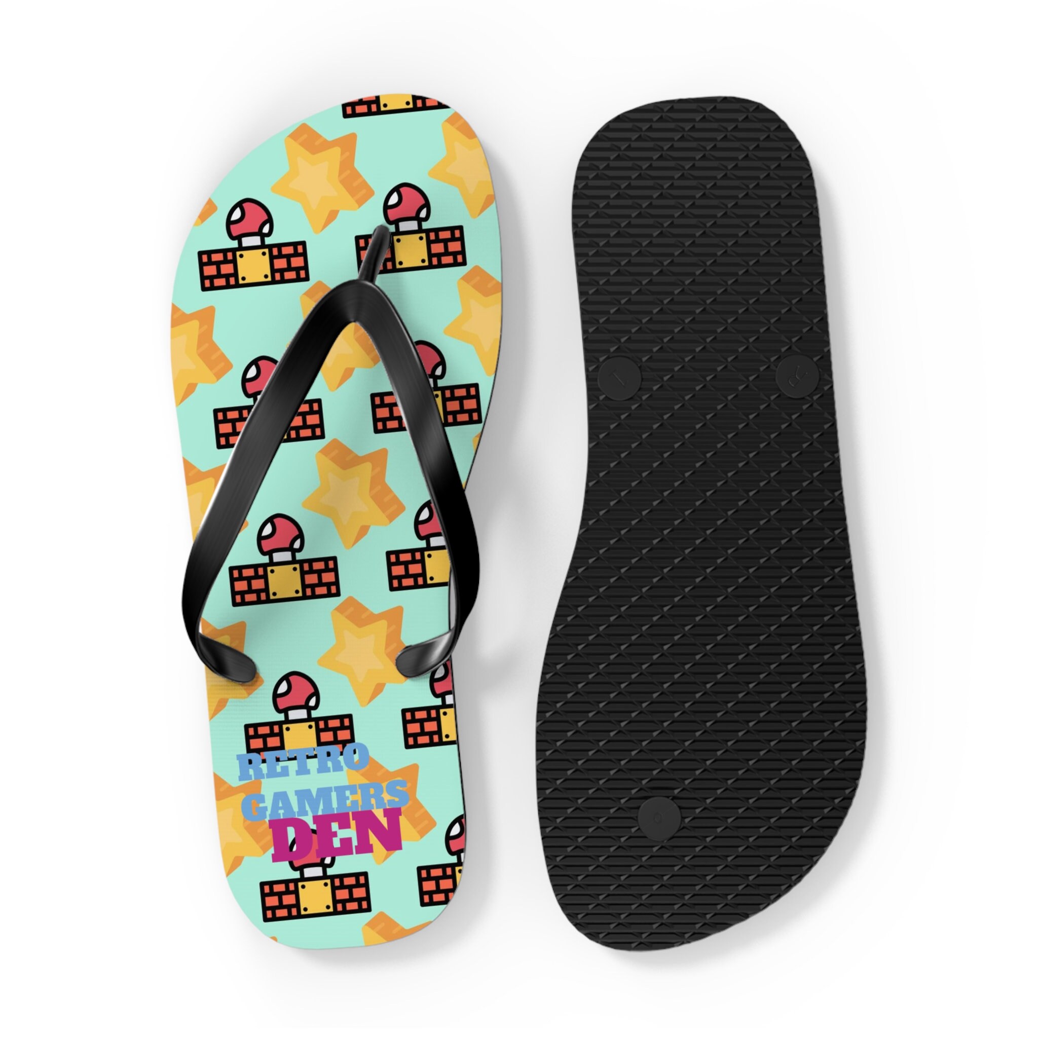 Mario World Flip Flops - Etsy