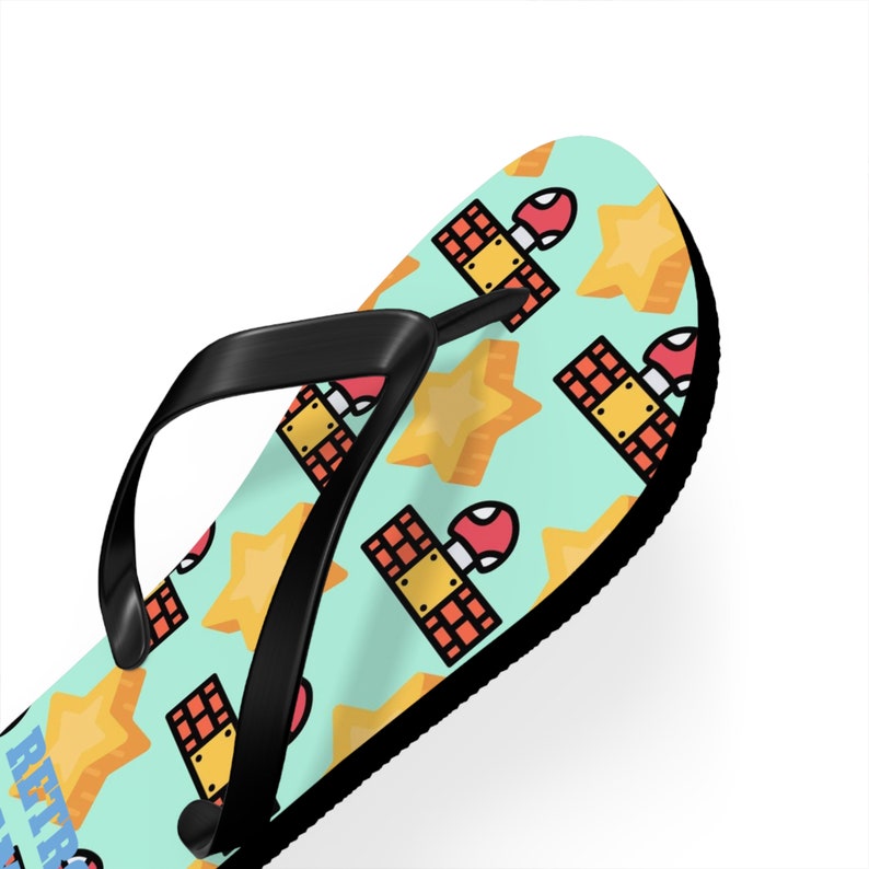 Mario World Flip Flops - Etsy