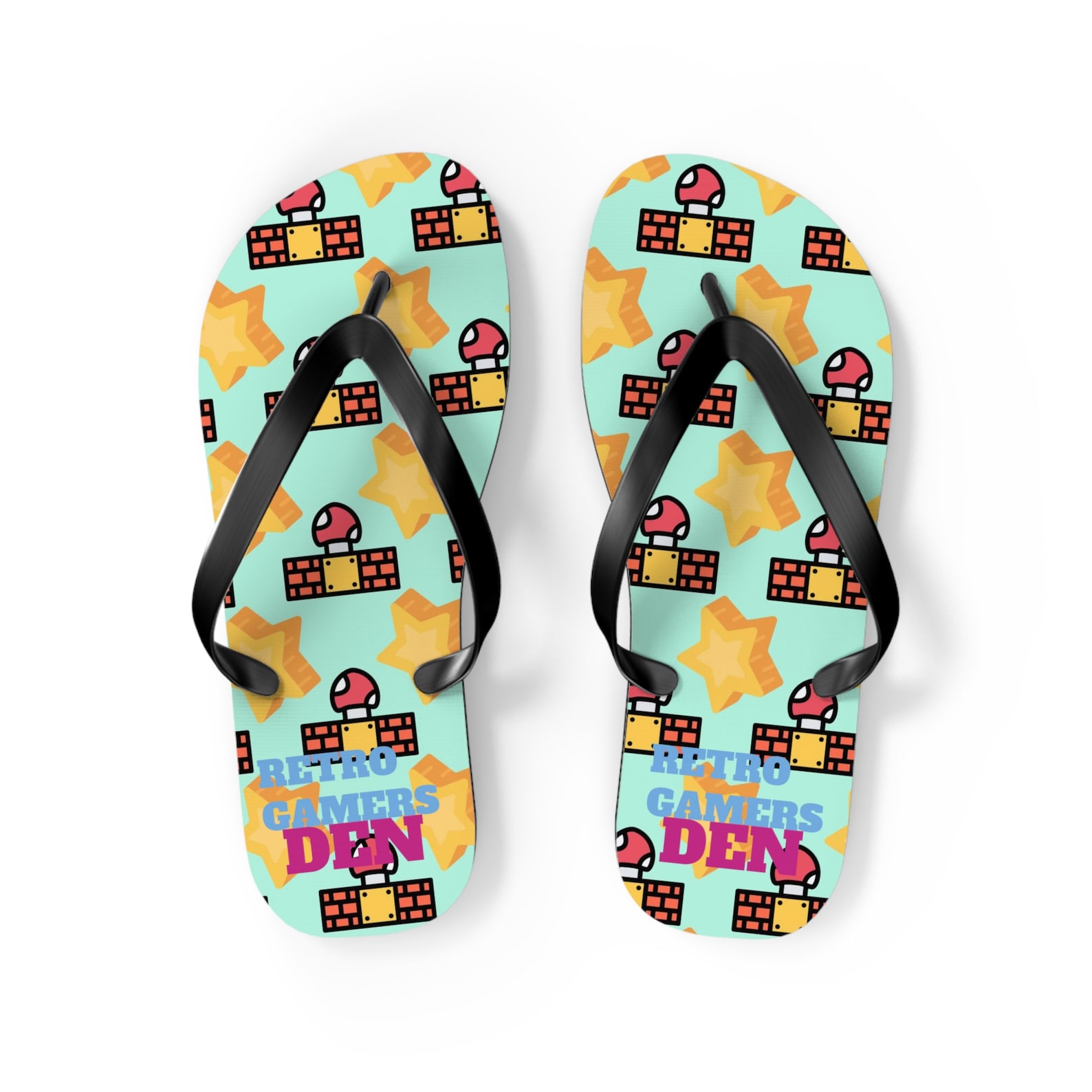 Mario World Flip Flops - Etsy