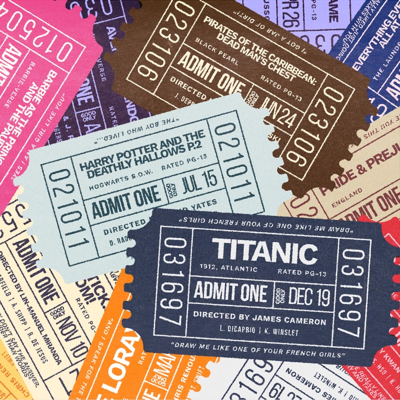 Downloadable, Digital Print, Vintage Movie Ticket Souvenir ...