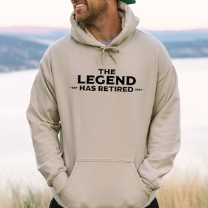 The Legend Has Retired, Retirement Hoodie, Minimal Retirement Hoodie ...