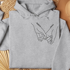 Pocket Pinky Promise Hoodie, Couple Hoodie, Valentines Day Hoodie ...