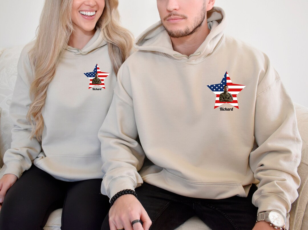 Custom American Military Soldier in Memory Hoodie, Custom Military Tee ...