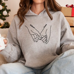 Pinky Promise Hoodie, Couple Hoodie, Valentines Day Hoodie, Matching ...