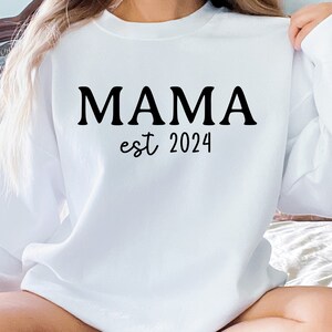 Custom Mama Est Sweatshirt, Custom Date Sweatshirt, Mom Sweatshirt With ...
