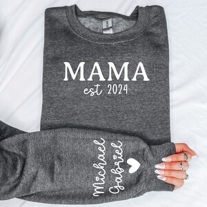 Custom Mama Est Sweatshirt, Custom Date Sweatshirt, Mom Sweatshirt With ...