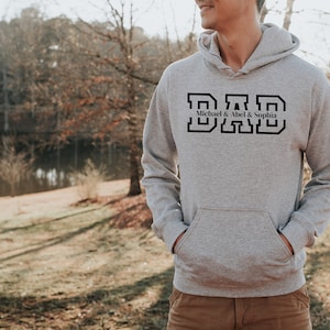 Personalized Dad Hoodies, Custom Dada Hoodie, Dad Hoodie With Kids ...