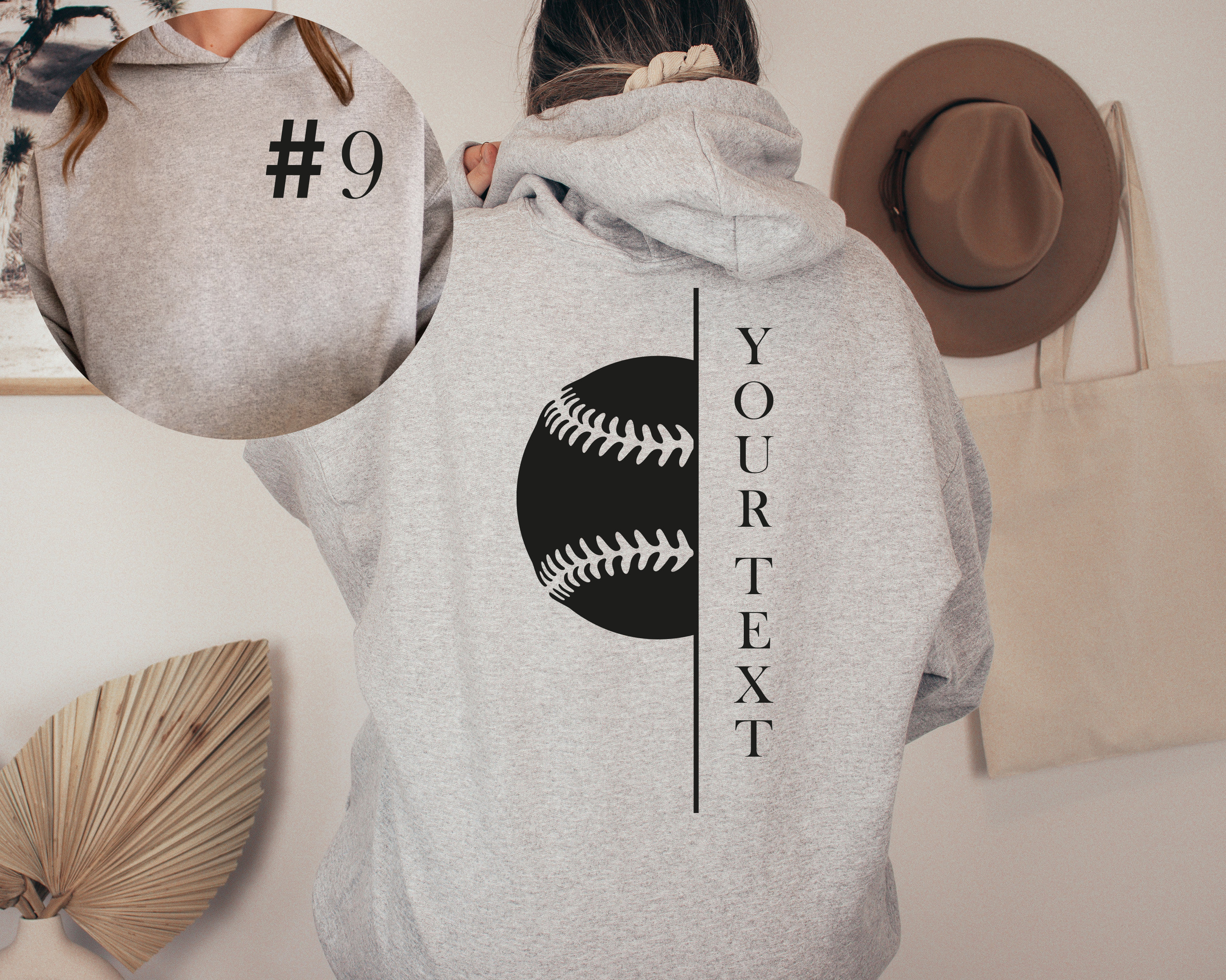 Custom Baseball Hoodie, Cute Baseball Hoodie, Personalized Baseball ...