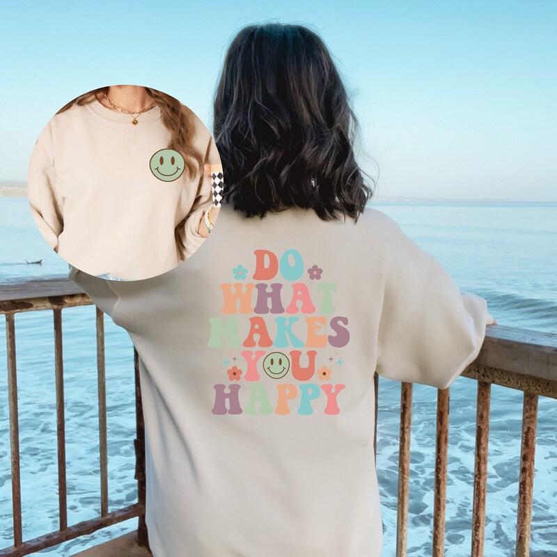 Happy Sweatshirt - Etsy