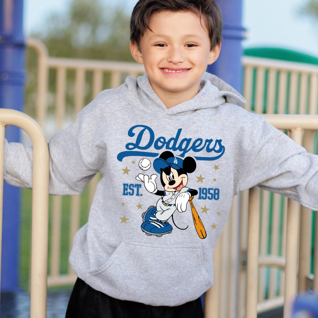 Mickey Mouse Dodgers 1958 Baseball Hoodie,mickey Baseball Hoodie,disney ...