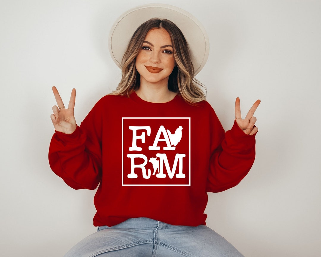 Farm Sweatshirt, Farm Animals Sweat, Farmer Sweats, Chicken Sweatshirts ...