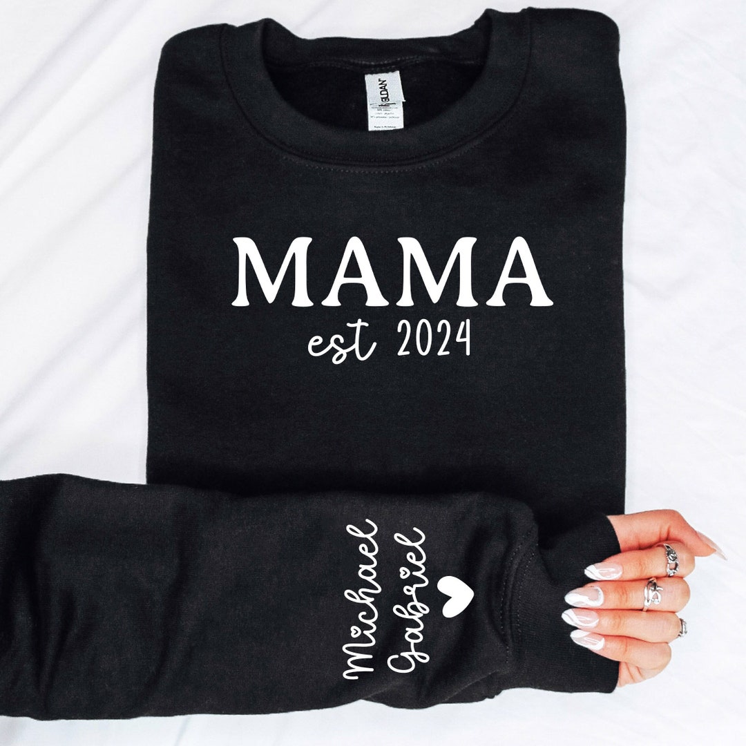 Custom Mama Est Sweatshirt, Custom Date Sweatshirt, Mom Sweatshirt With ...