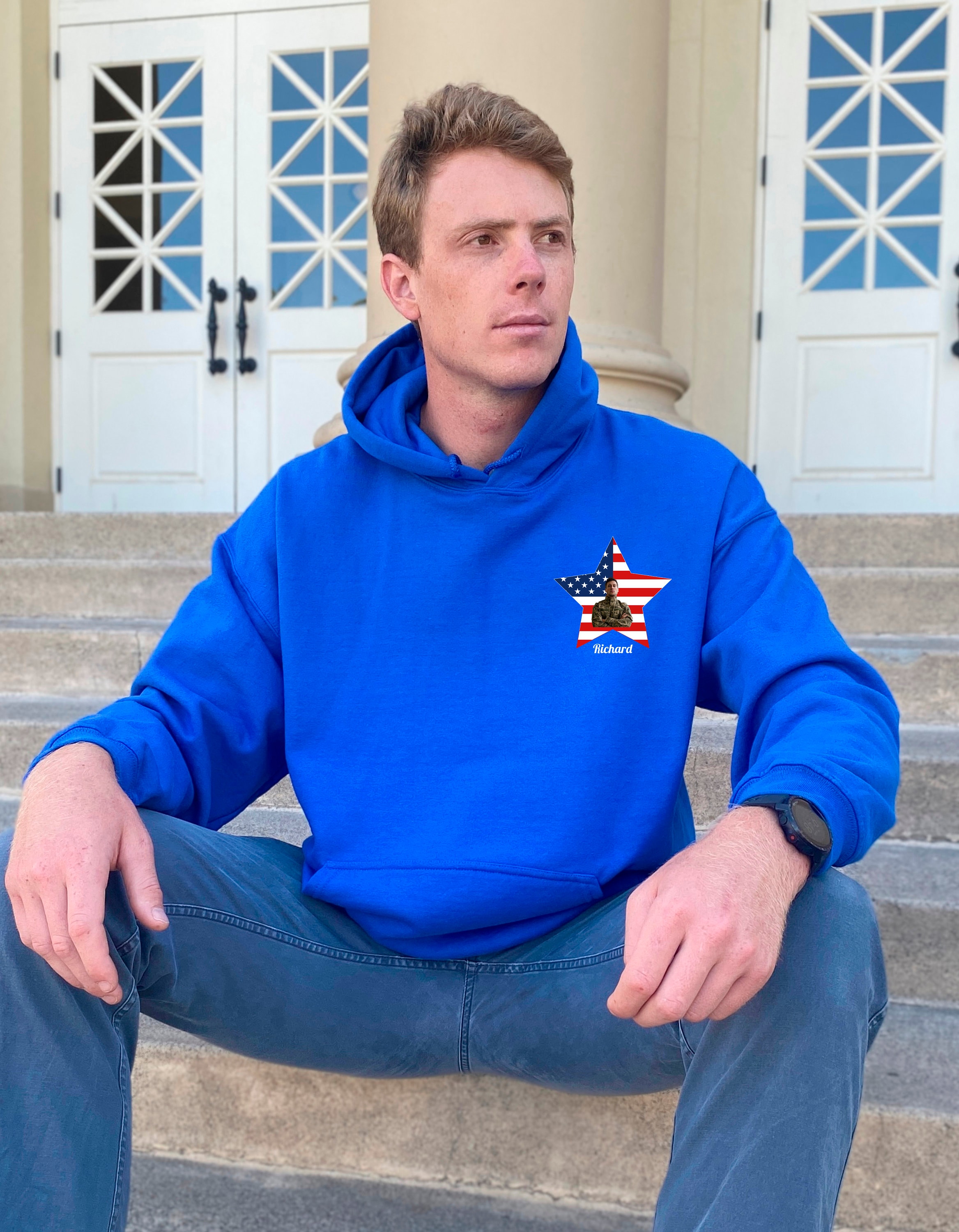 Custom American Military Soldier in Memory Hoodie Custom - Etsy