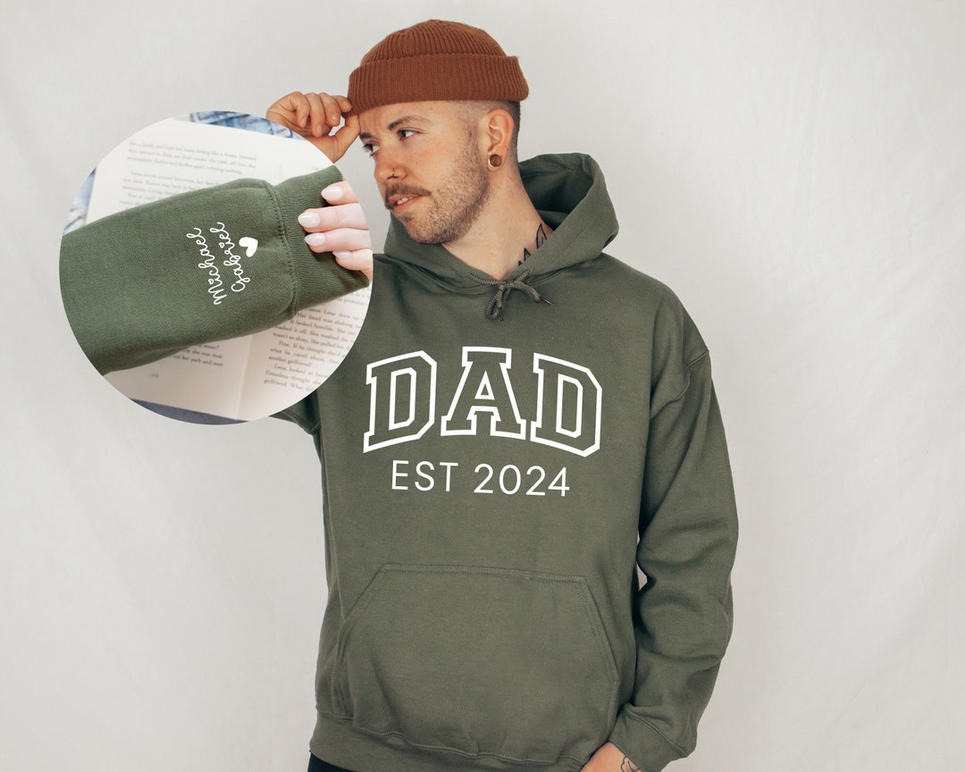 Personalized Dad Est Hoodie, Custom Dad Hoodie With Kids Names, Custom ...
