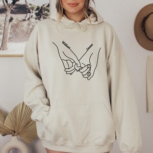 Pinky Promise Hoodie, Couple Hoodie, Valentines Day Hoodie, Matching ...