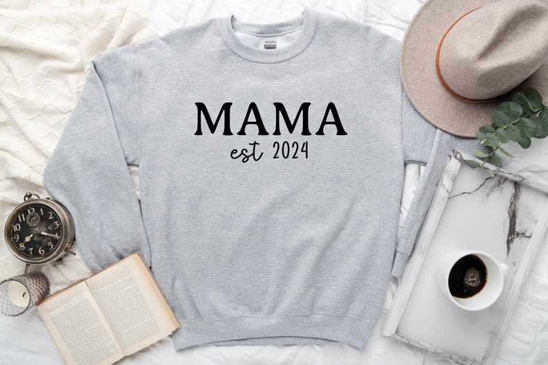 Custom Mama Est Sweatshirt, Custom Date Sweatshirt, Mom Sweatshirt With ...