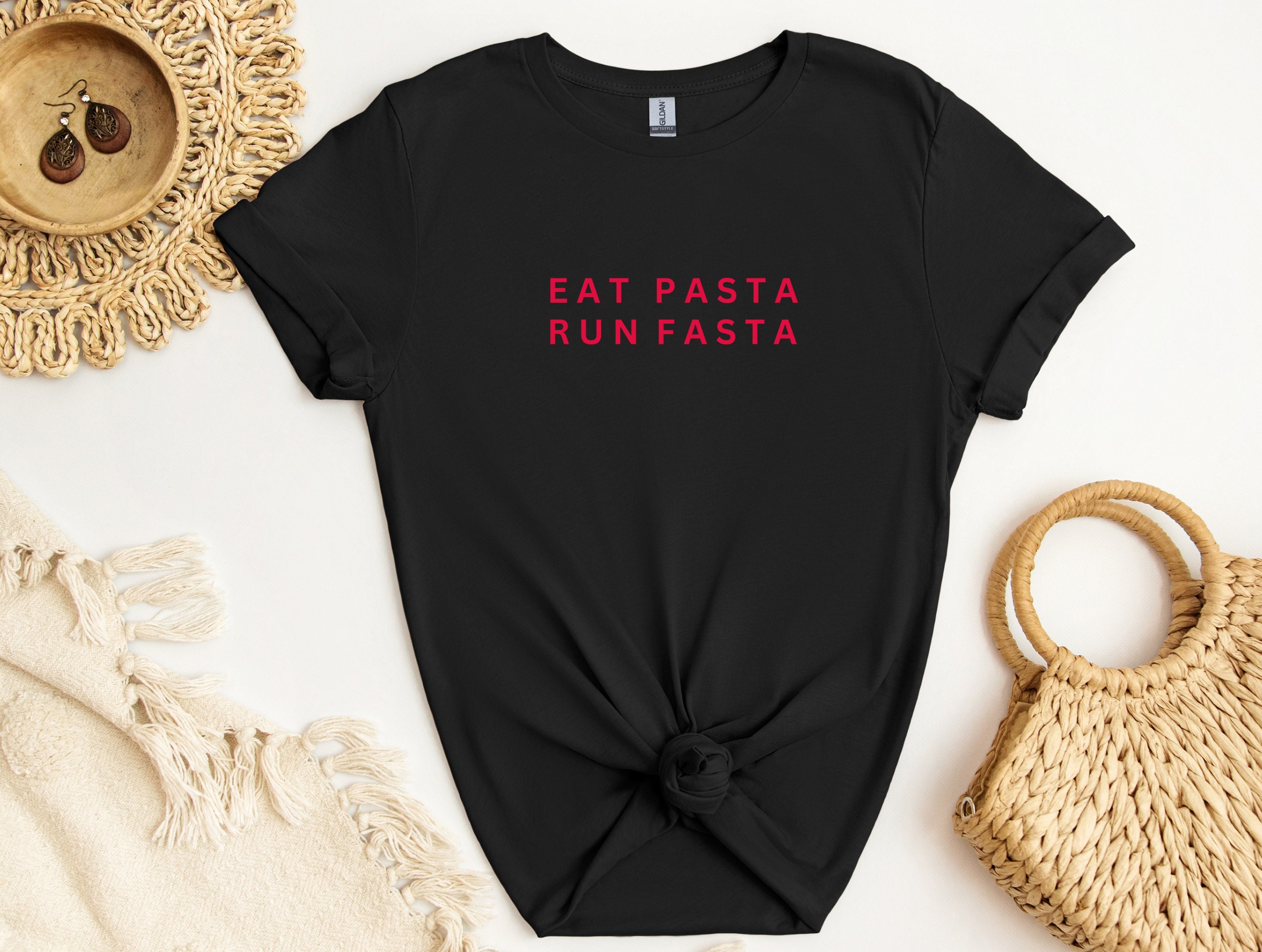 EAT PASTA Shirt, Eat Pasta Run Fasta Shirt, Funny T-shirt, Pasta T ...