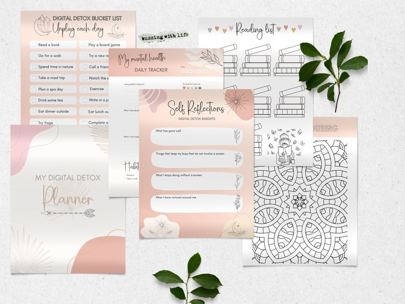 Digital Detox Printable Planner, Social Media Detox Challenge ...