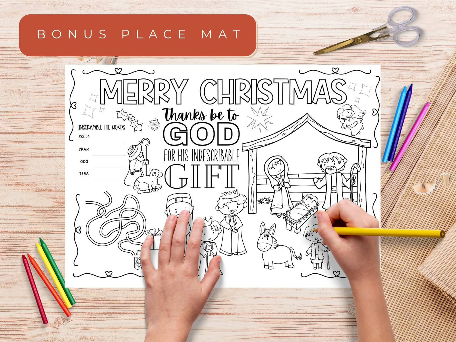 Nativity Colouring Pages, Christmas Bible Scripture for Kids, Preschool ...