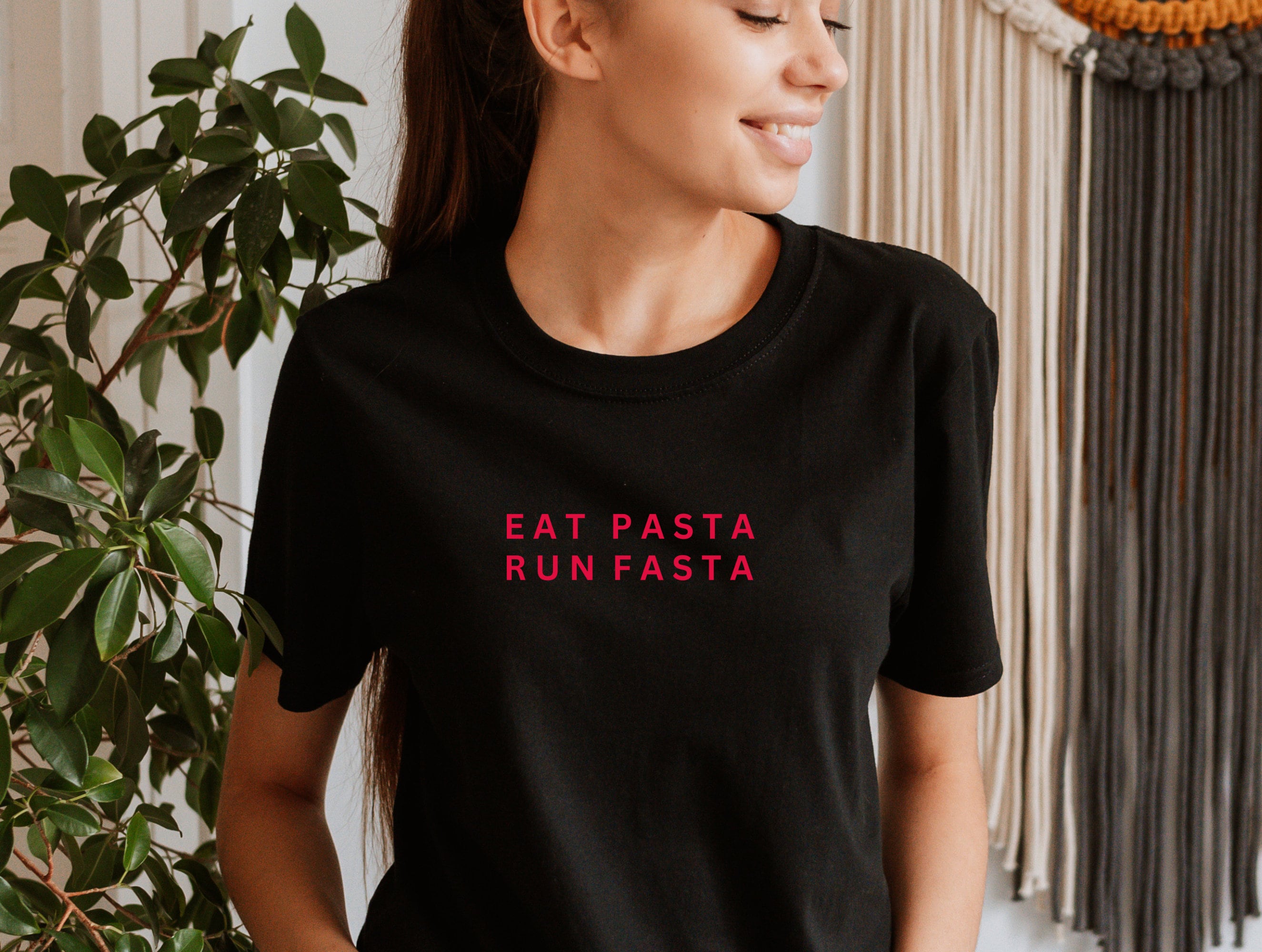 EAT PASTA Shirt, Eat Pasta Run Fasta Shirt, Funny T-shirt, Pasta T ...