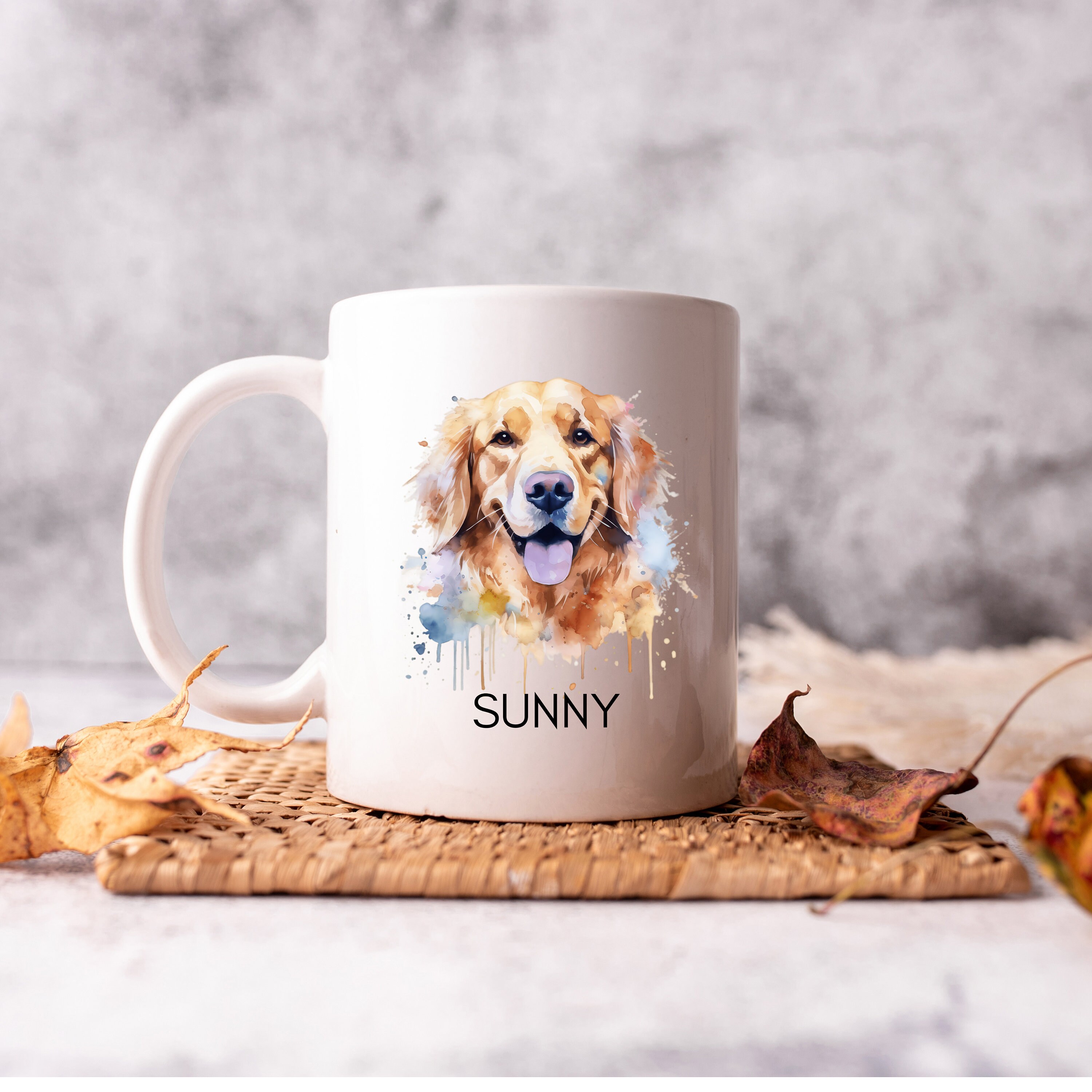 Custom Dog Mug, Custom Golden Retriever Mug, Custom Text Gift ...