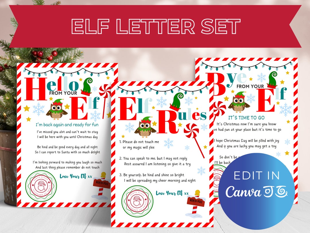 Editable Elf Letter, Elf Welcome Letter, Elf Arrival Letter, Elf ...