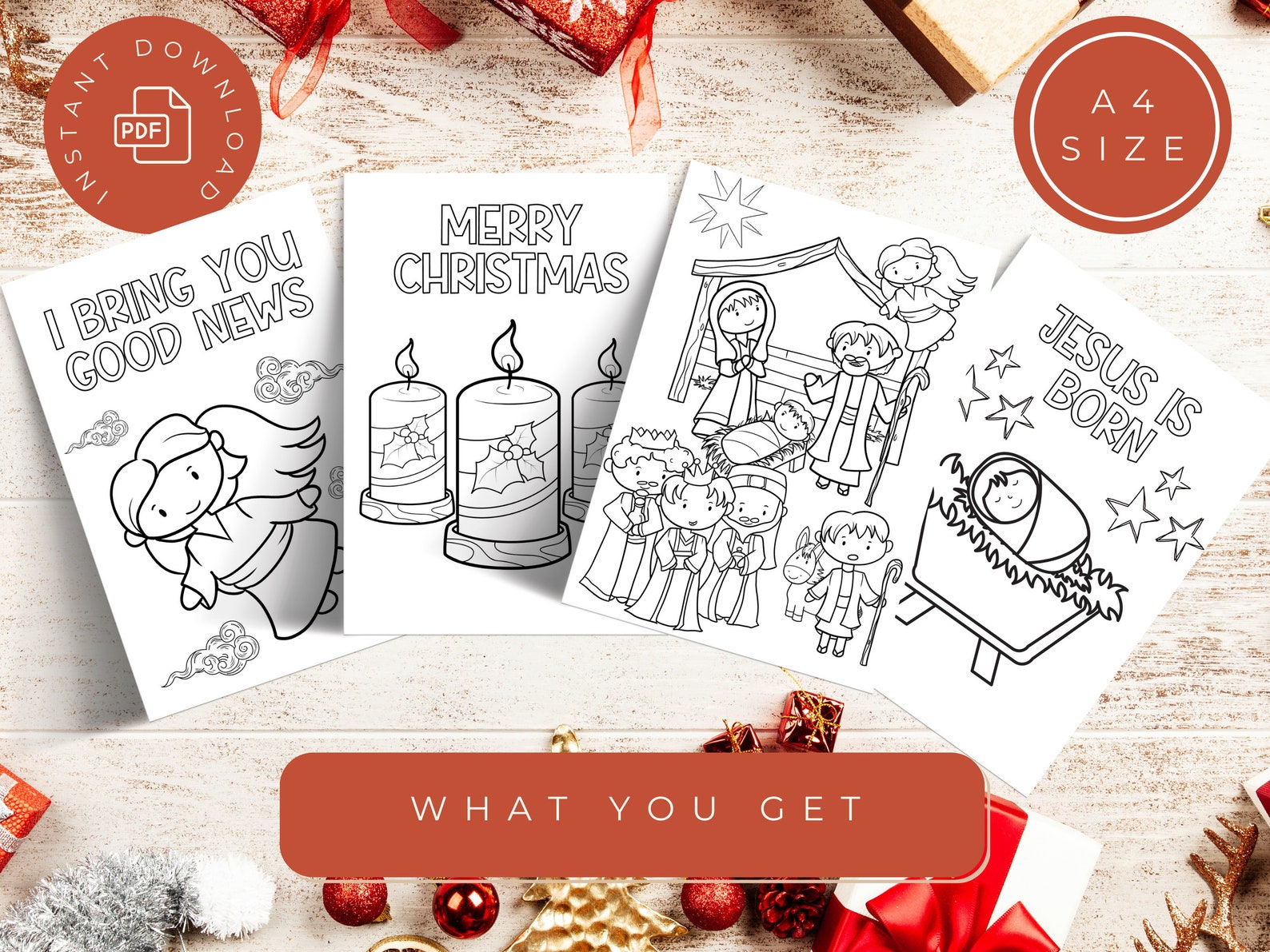 Nativity Colouring Pages, Christmas Bible Scripture for Kids, Preschool ...