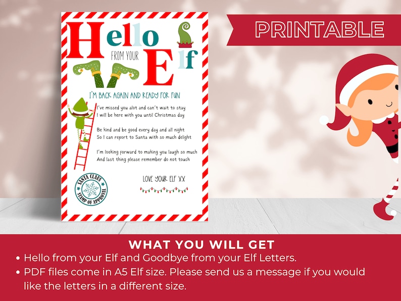 INSTANT DOWNLOAD Elf Letter, Elf Welcome Letter, Elf Arrival Letter ...