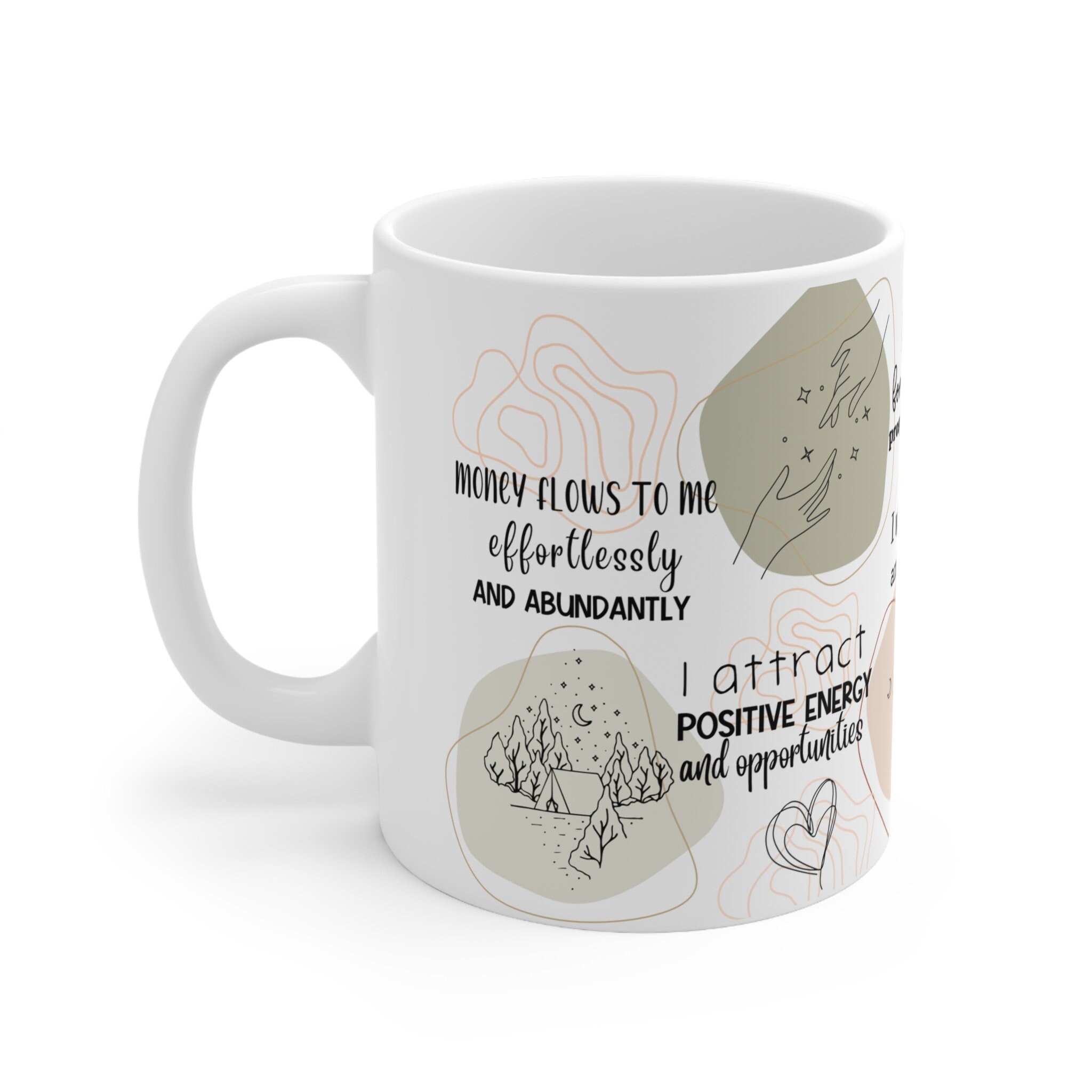 Positive Affirmations Mug, Reminders Coffee Cup, Morning Mindset Mug ...