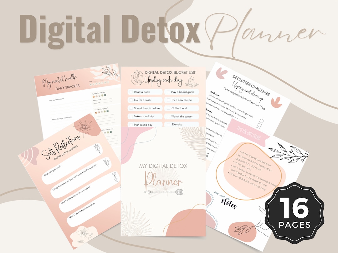 Digital Detox, Printable Planner, Social Media Detox Challenge ...