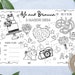 Printable Wedding Colouring Placemat, Activity Mat, Reception Game ...