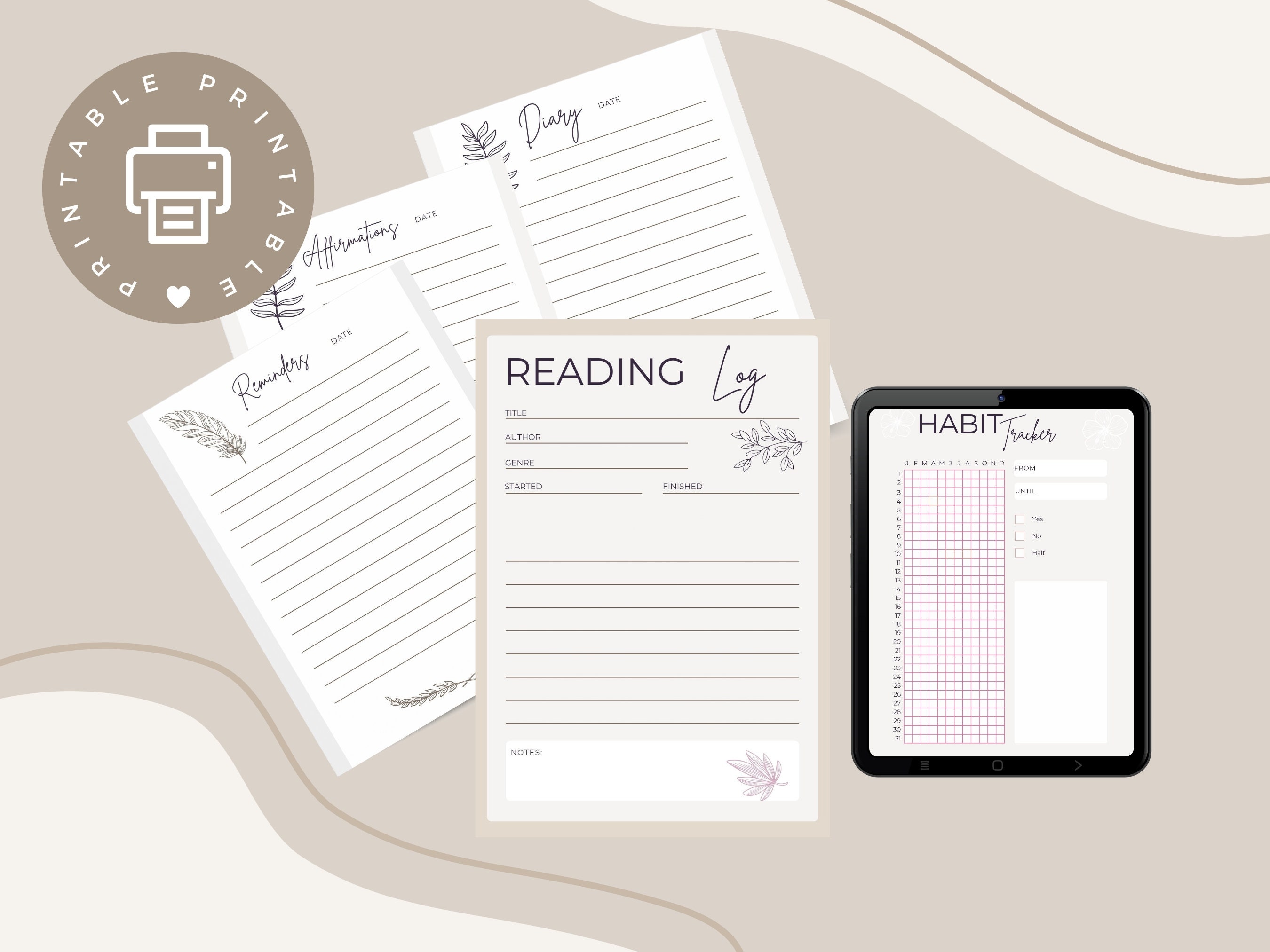 Undated Pink Minimalist Planner Printable Daily Task List - Etsy