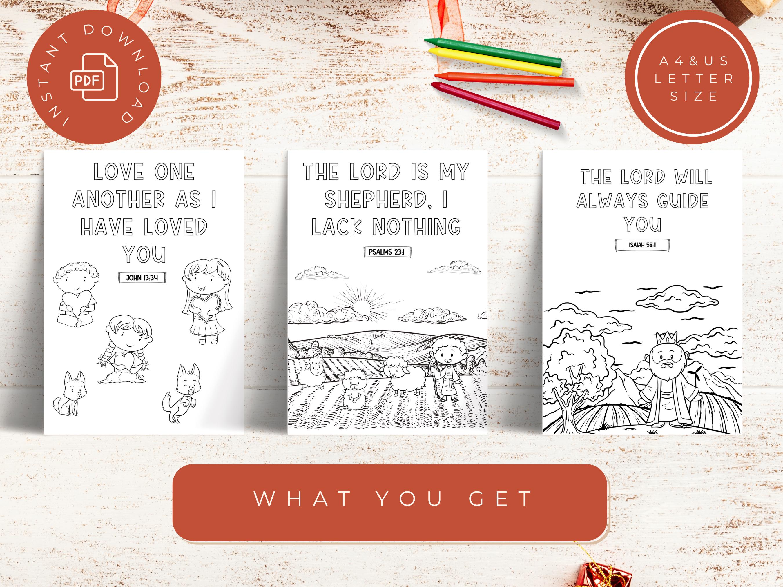 Sunday School Coloring Pages, Bible Verse Printable, Christian Bible ...