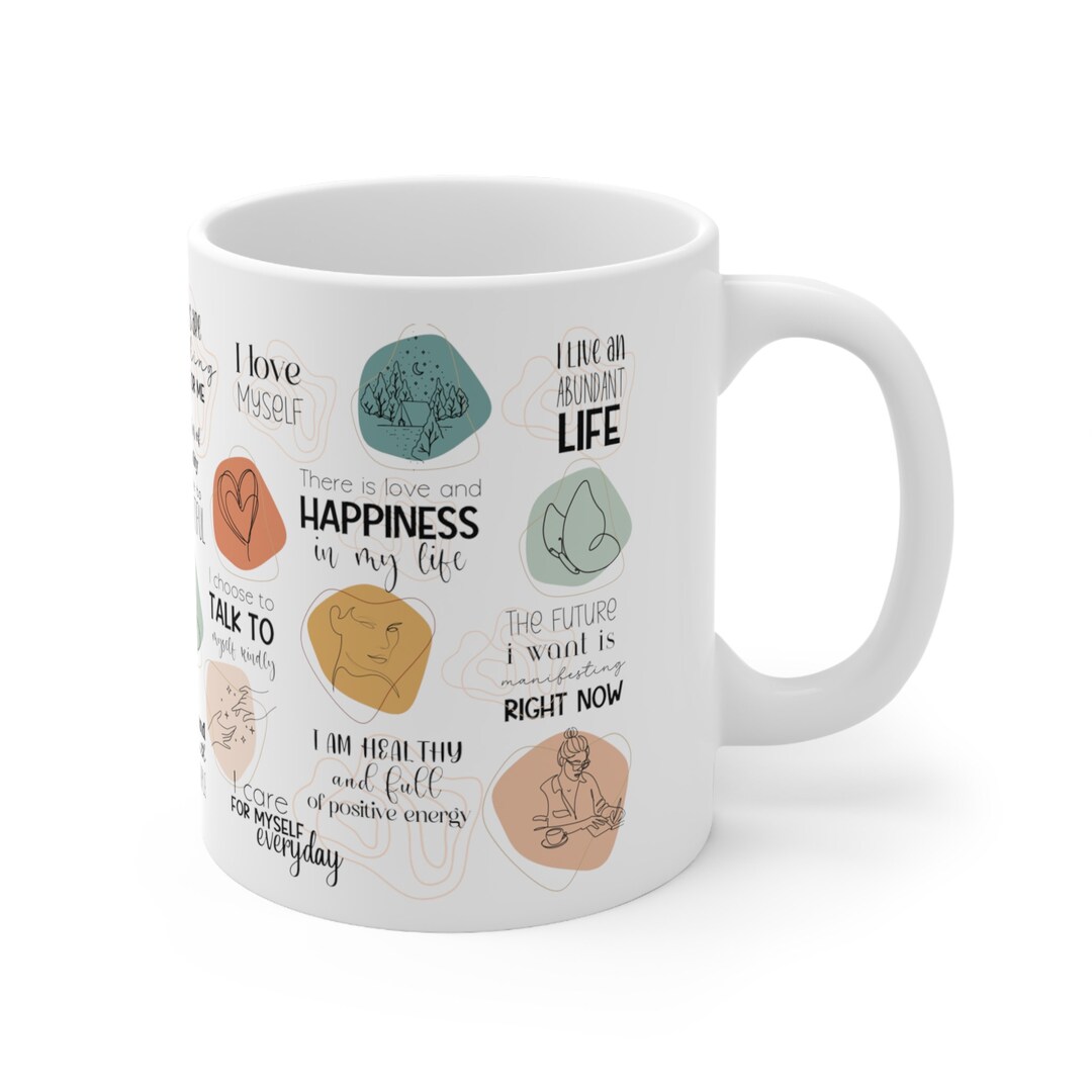 Positive Affirmations Mug, Affirmations Mug, Reminders Coffee Cup ...